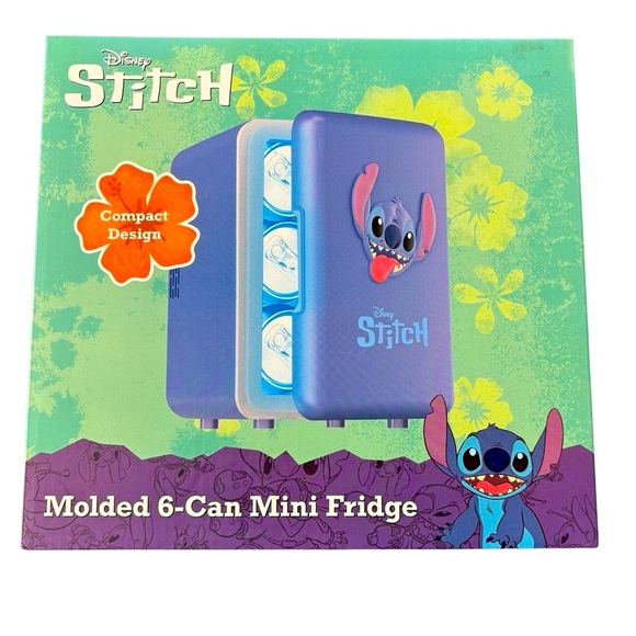 Disney | Kitchen | Disney Stitch Molded 6can Mini Fridge | Poshmark